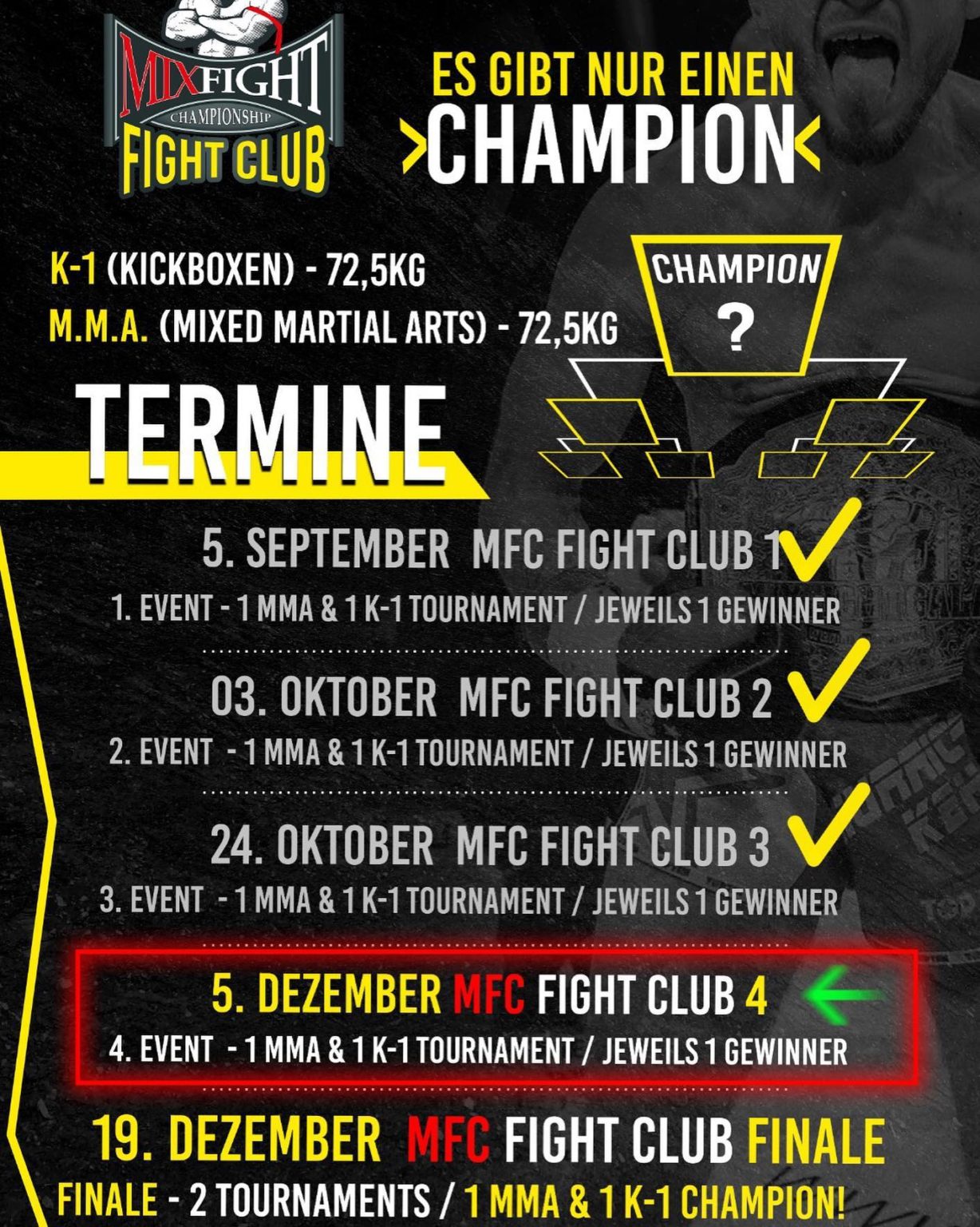 Mix Fight Club Finale - 05.12.2020 - www.fightevents.de
